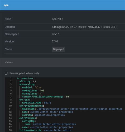 Helm Release Values Not Being Updated After Initial Load Issue Lensapp Lens GitHub