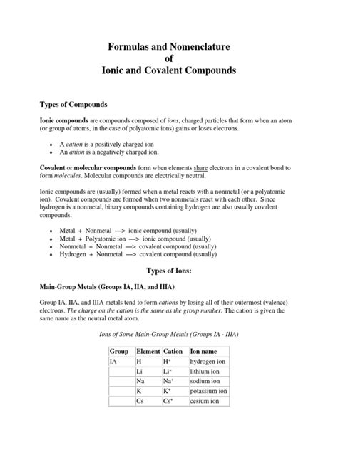 Chemistry 101 Pdf Chemical Compounds Ion