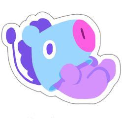 Bt21 Mang Sticker By Baebwi Mang Kawaii Stickers Aesthetic Stickers