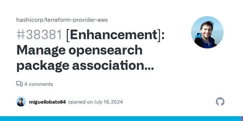 Enhancement Manage Opensearch Package Association Version With Terraform · Issue 38381