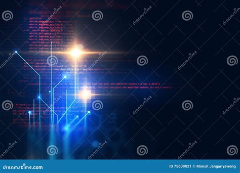 Digital Code Number Abstract Technology Background Stock Illustration