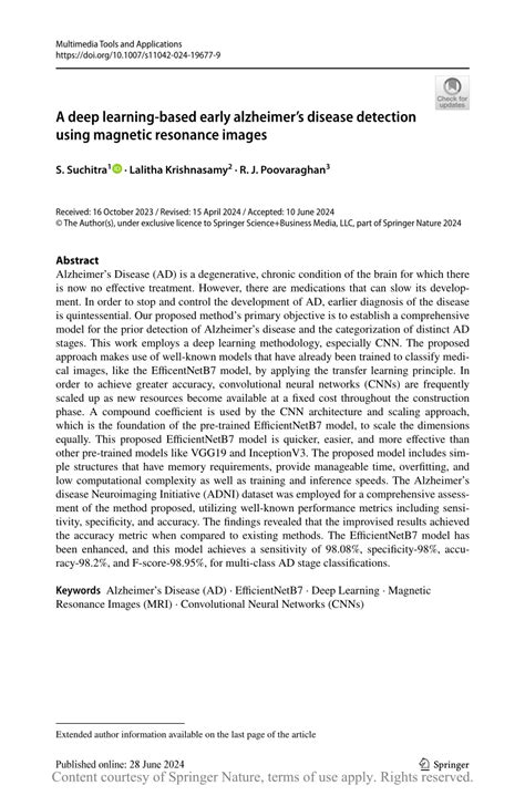 A Deep Learning Based Early Alzheimers Disease Detection Using Magnetic Resonance Images