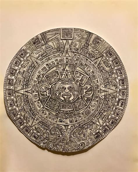 Aztec Mayan Calendar Artwork Finished One Of The Most Detailed Pieces