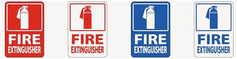 Premium Vector Set Of Safety Labels Fire Extinguisher Colour Code