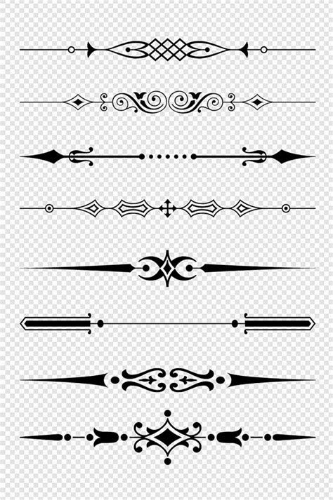 欧式分割线分隔线分割中式装饰花纹免扣元素 花瓣网