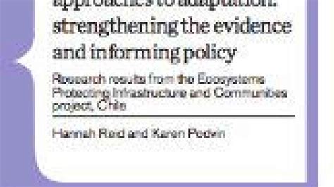 Ecosystem Based Approaches To Adaptation Strengthening The Evidence
