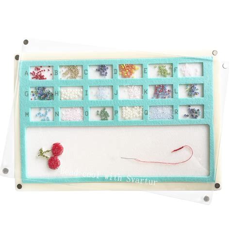 Svartur Seed Bead Mat With Lid Solid Base Bead Sorting Tray With Built