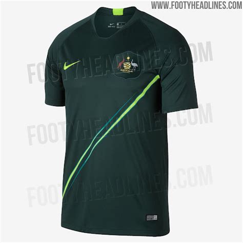Australia 2018 World Cup Home And Away Kits Pre Match Jersey Revealed