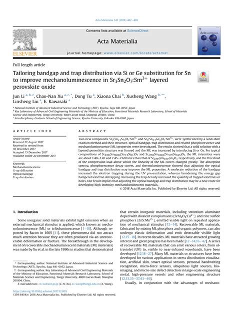 Pdf Tailoring Bandgap And Trap Distribution Via Si Or Ge Substitution