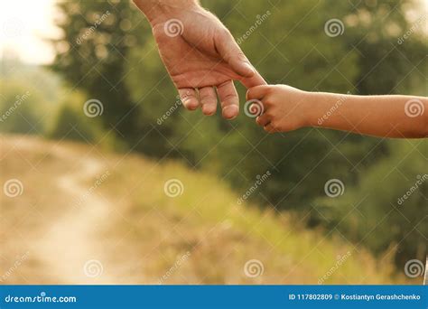 Il Genitore Tiene La Mano Di Piccolo Bambino Immagine Stock Immagine Di Padre Generosità
