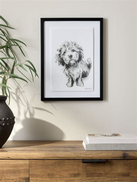 Buy Blackwhite Sketched Cockapoo Wall Art From Next South Africa