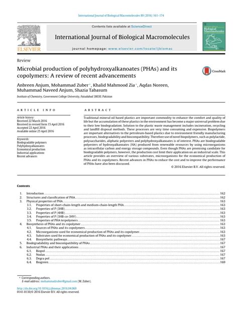 Microbial Production Of Polyhydroxyalkanoates Phas And Its Copolymers