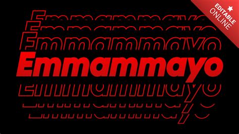 Emmammayo Modern Stroke Text Effect Generator