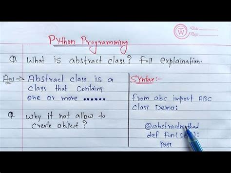Learn Python Abstract Class Learn Coding Mind Luster