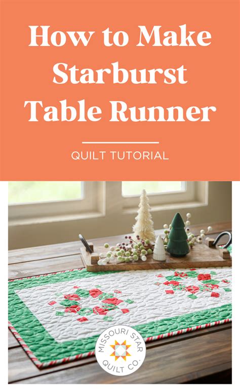 Diy Easy Quilted Starburst Table Runner Tutorial Missouri Star Quilt