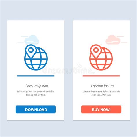 Location Map Globe Internet Blue And Red Download And Buy Now Web Widget Card Template Stock