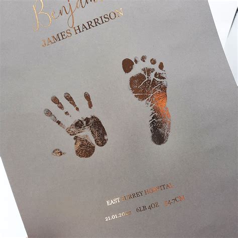 A4 Personalised Hand And Footprint