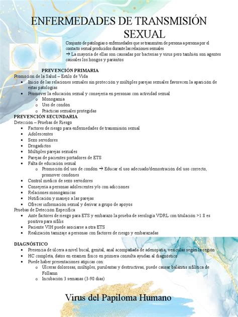 Enfermedades De TransmisiÓn Sexual Pdf Infección Transmitida