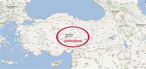 Cappadocia Turkey Map Country