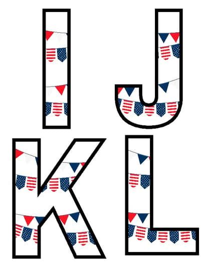 4th Of July Flag Bubble Letters By Amnursepmmama Tpt
