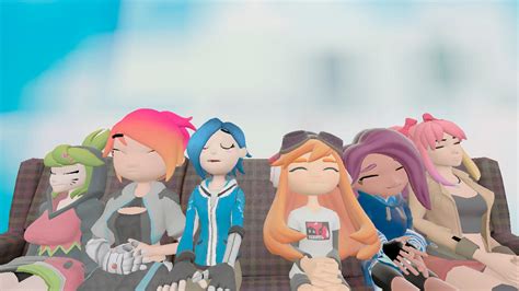 Smg4 Girls Sleeping On Sofa By Yusaku Ishige On Deviantart
