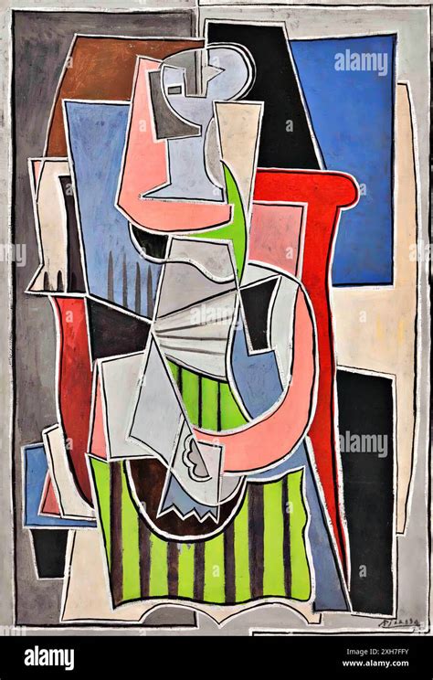 Woman In Armchair Pablo Picasso Stock Vector Images Alamy