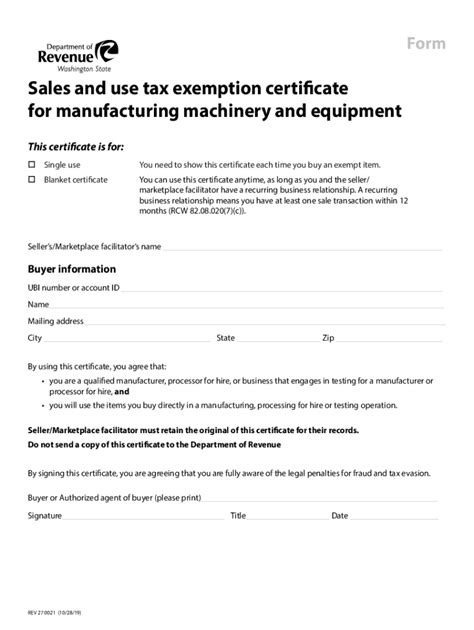 Sales And Use Tax Exemption Certificate For Manufacturing Machinery Fill Out And Sign Online Dochub
