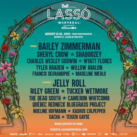 Lasso Montréal 2025 Lineup Is Here Bailey Zimmerman Jelly Roll