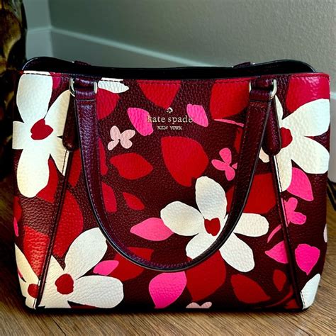 Kate Spade Bags Kate Spade Red Floral Purse Poshmark
