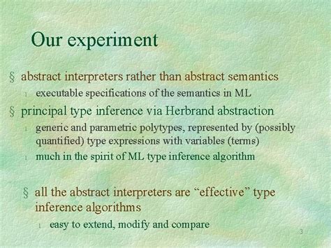 some abstract interpreters for type inference 1 types