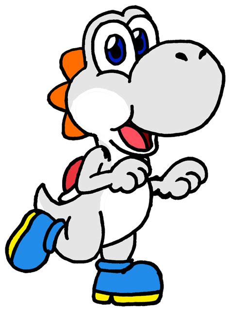White Yoshi By Captainquack64 On Deviantart