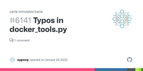 Typos In Dockertoolspy · Issue 6141 · Carla Simulatorcarla · Github