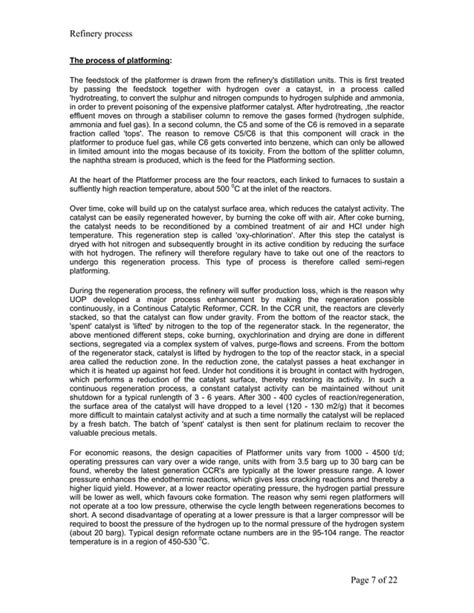 Refinery Process Description Pdf