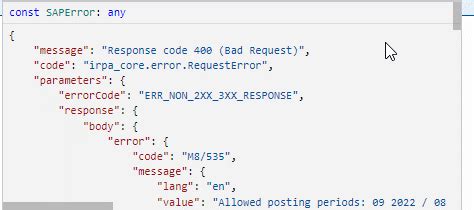 Retrieving SAP Error Message Data After Failed Web SAP Community