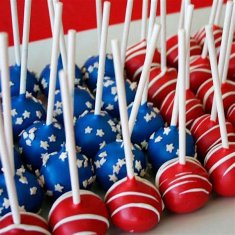 Patriotic Pops Red White And Blue Cake Pops
