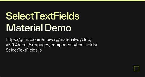Selecttextfields Material Demo Codesandbox