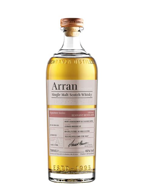 Arran Signature Series Edition N°1 Remnant Renegade 46 0 7 Ecosse Maison Du Whisky