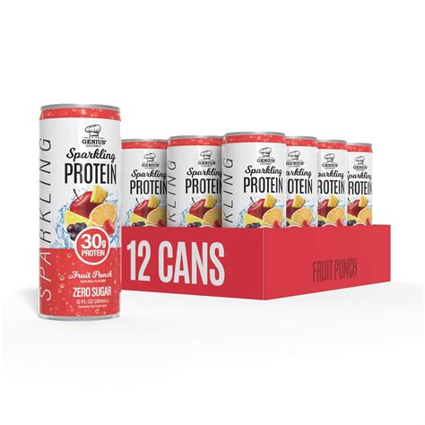 Genius Gourmet Clear Protein Sparkling Water Fruit Punch