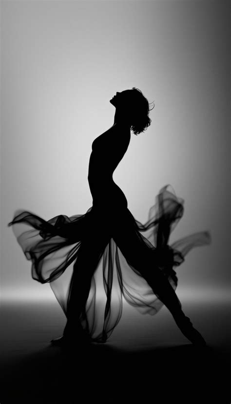 Free Dancing Through Shadows Image Silhouette Dance Monochromatic