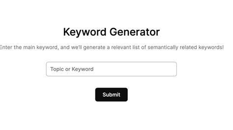 Keyword Generator