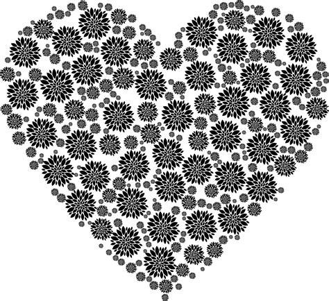 Flower Heart Drawing Free Image Download