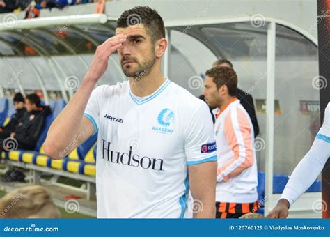 Lviv Ukraine Oct 20 Stefan Mitrovic In Action During The Uefa Europa League Match Between