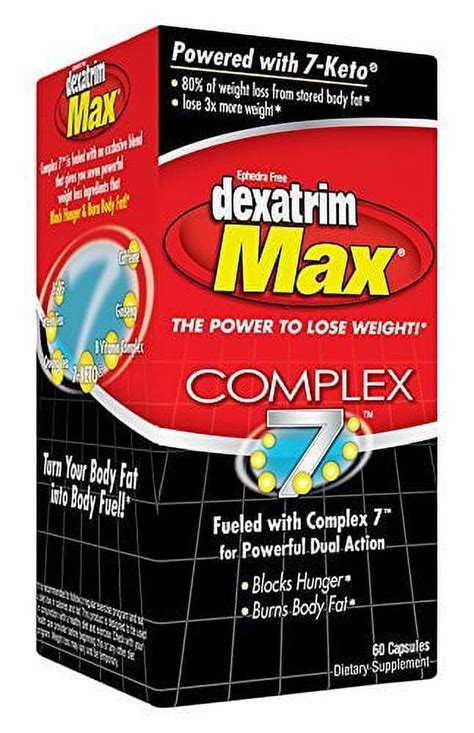 Dexatrim Max 7 Reviews Dexatrim Max Complex 7 Fat Burner Capsules 60
