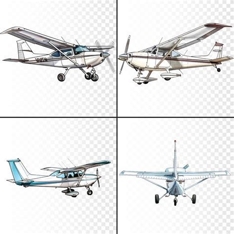 Airplane Svg Clipart Cessna 172 Png Bundle 12 Files Air Plane Clip