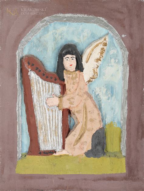 Stanisław Majewski 1922 1986 Anioł Grający Na Harfie 1980