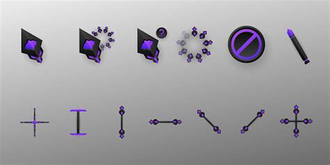 Futuristic Black And Blue Custom Gaming Mouse Cursor Navigation Pointer