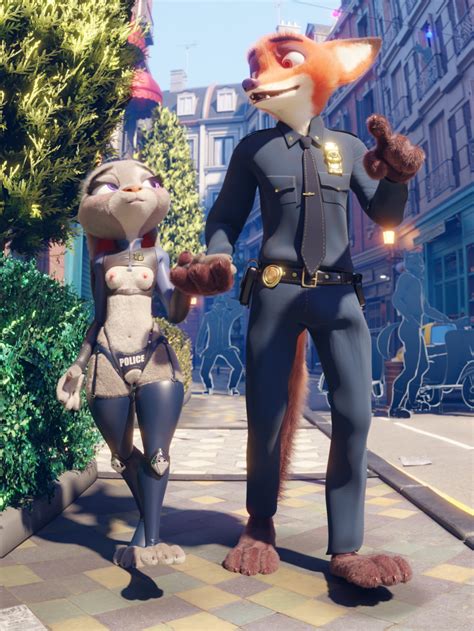 Rule 34 3d Anthro Bunny Cop Disney Exhibitionism Fox Fully Clothed Furry Gray Fur Height