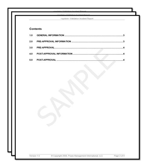 Deviation Report Template
