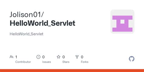 Github Jolison01helloworldservlet Helloworldservlet
