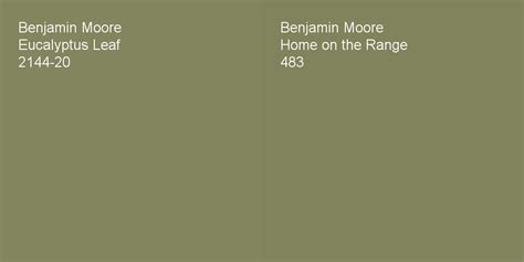 Benjamin Moore Eucalyptus Leaf Vs Benjamin Moore Home On The Range